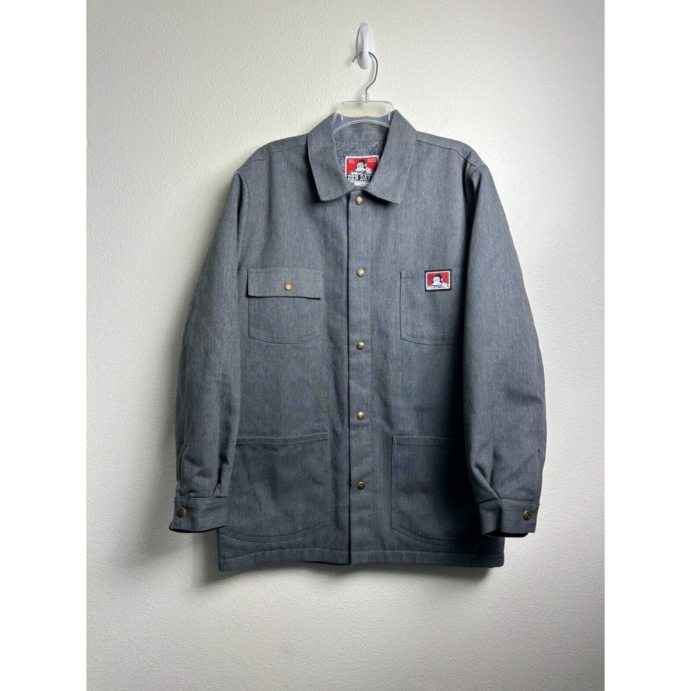 Ben Davis Men's Snap Front Chore Jacket Gray Heavywei… - Gem